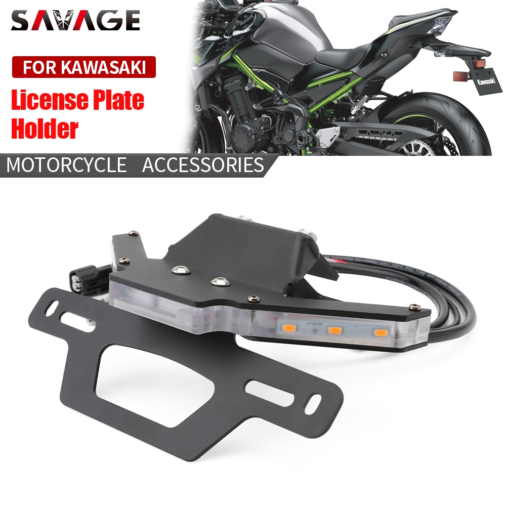 Number Plate Holder Bracket With Led Turn Signal Light For KAWASAKI ...