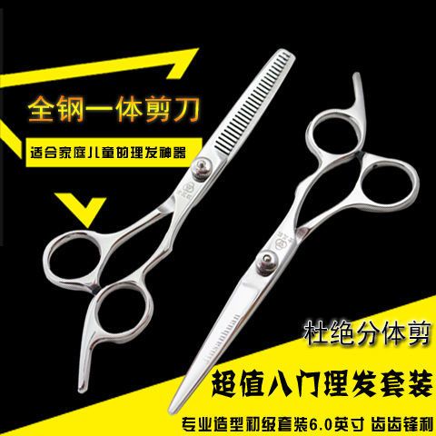 Pro Salon Barber Stainless Steel Flat Shear Tooth Shear Household Home ...
