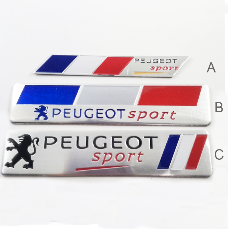 1 x Aluminum PEUGEOT SPORT Logo Car Auto Side Rear Trunk Decorative ...