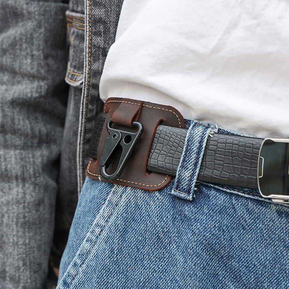 Genuine Leather Key Holder with Belt Belt Loop Vintage Kev Hook House ...