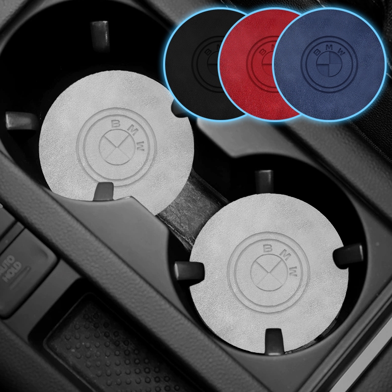 1pair Imprinted Car Logo Anti-slip Coaster Car Drink Bottle Buffer Soundproof Mat for BMW E61 ...