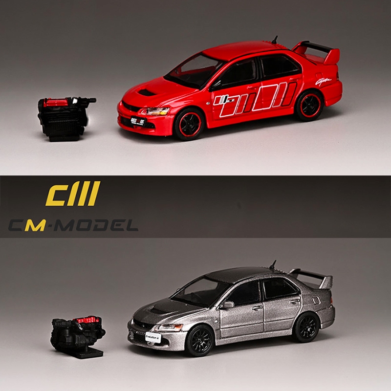 CM 1:64 Model Car Mitsubishi Lancer Evolution EVO IX W/Engine Alloy ...