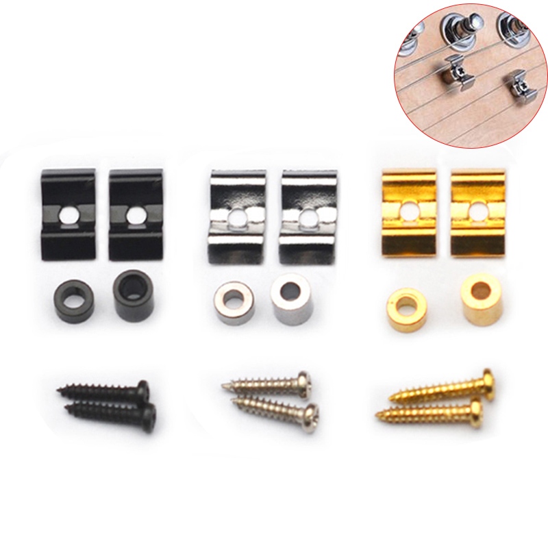 1Set Electric Guitar String Retainers Tree for Strat Tele Guitar Black ...