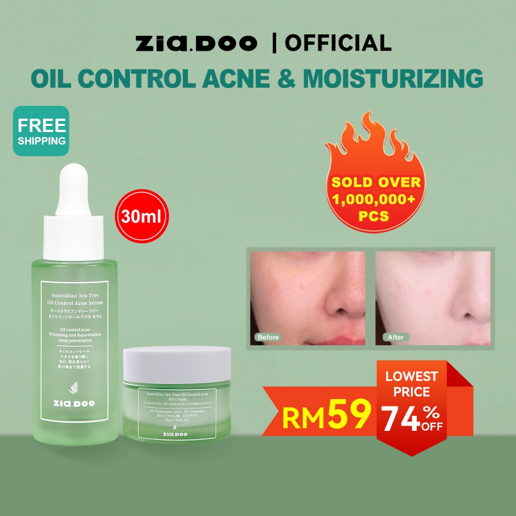 ZIA.DOO Australian Tea Tree Oil Control Acne Whitening Moisturizing 8D ...