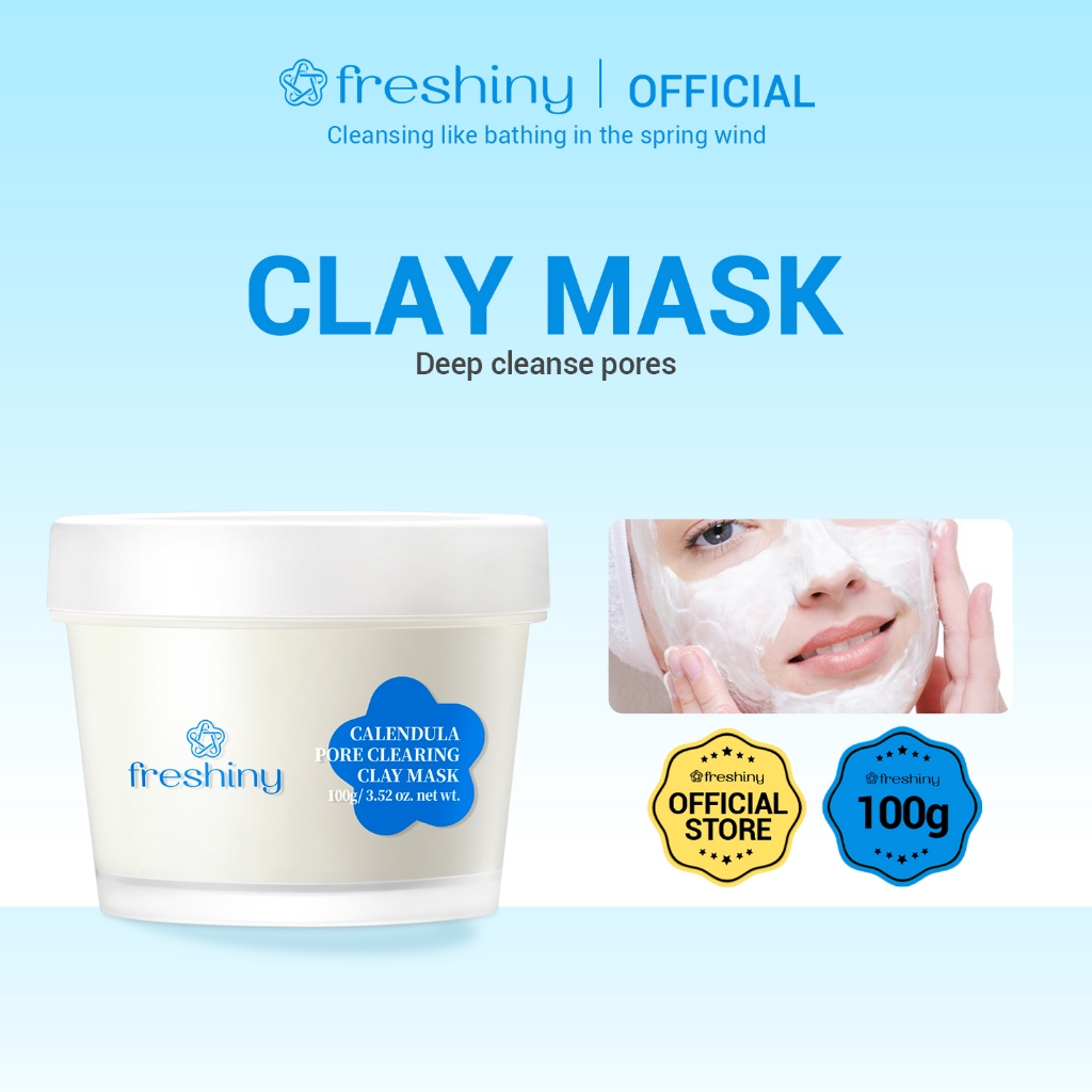 Freshiny Calendula Pore Clearing Clay Mask PHA To Unclog Pores, Clear ...