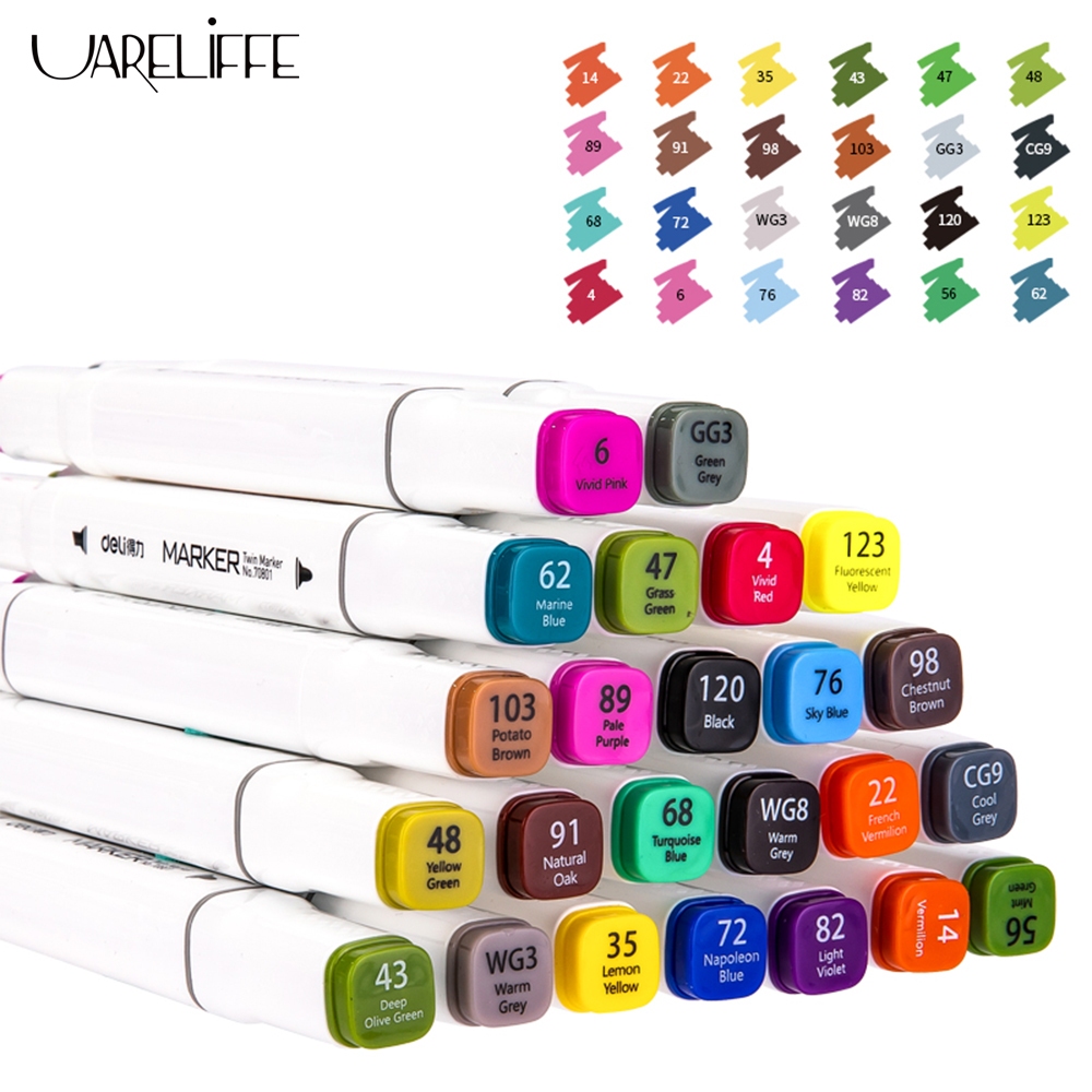 Uareliffe Marking Pens Set Poster Painting Pen Dual Head Use Kids Paint ...