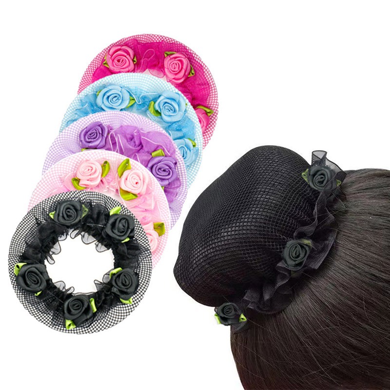 1pc Kawaii Flower Lace Banded Hair Hair Net Hair Cover Bun Snoods Kids ...