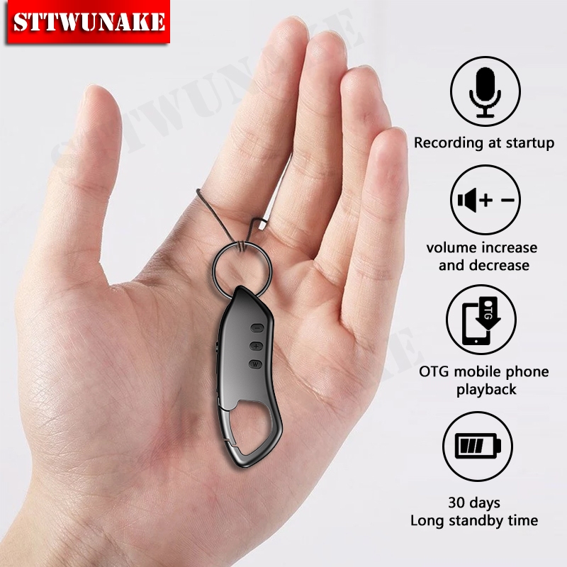 STTWUNAKE Mini Voice Activated Recorder Spy Digital Audio Recording ...