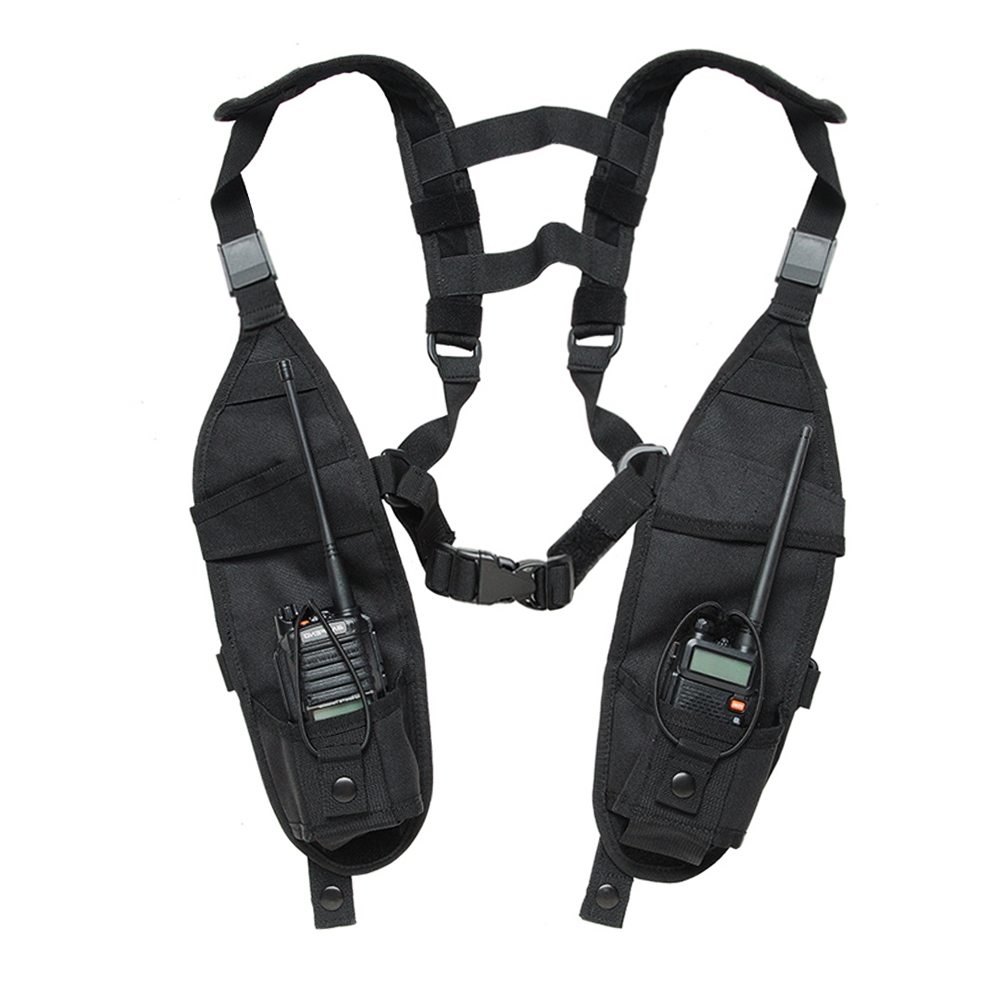 Radio Shoulder Harness Chest Holder Universal Vest Rig Nylon Two-Way ...