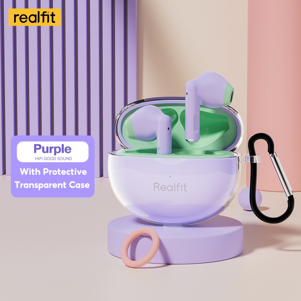 Realfit F2 Bluetooth Earphone Dopamine-Color Wireless Earbuds with Mic ...
