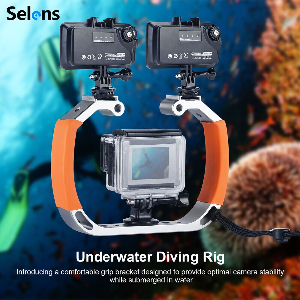 Selens Underwater Dive Rig for Action Camera with Cold Shoe Mounts ...