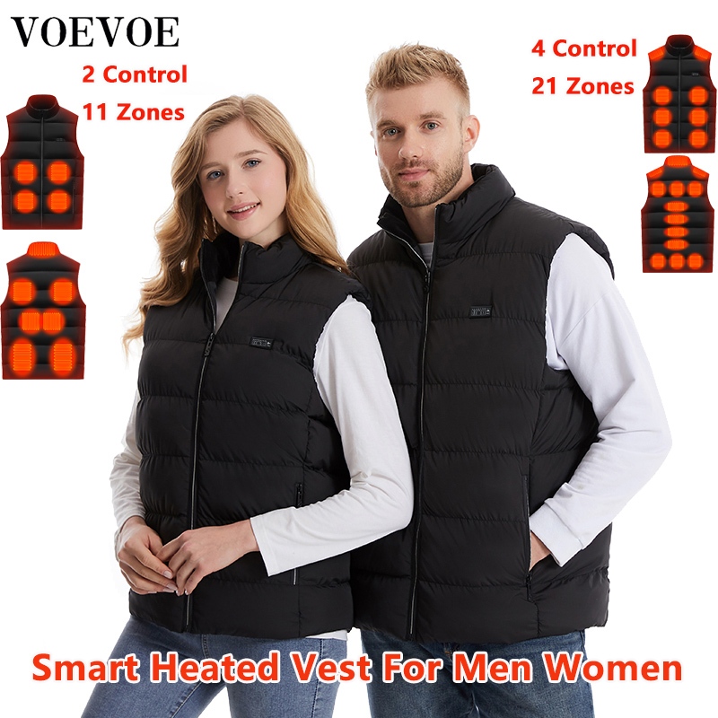 VOEVOE Unisex Heated Vest for women men,USB Electric Heated Jacket with ...