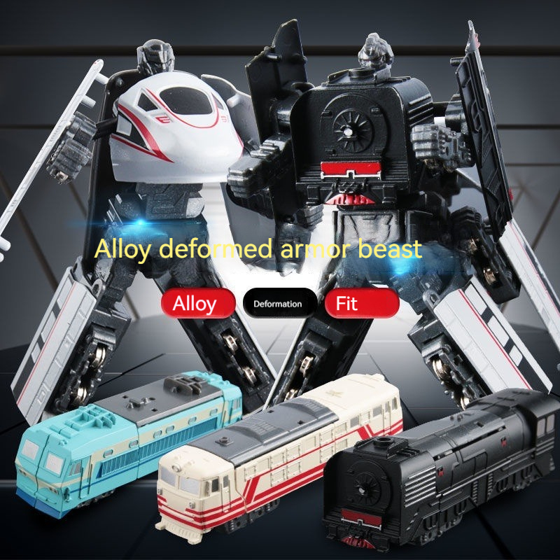 [Ready Stock] Train Toy Transformers Alloy Steel Armored Beast Mini ...