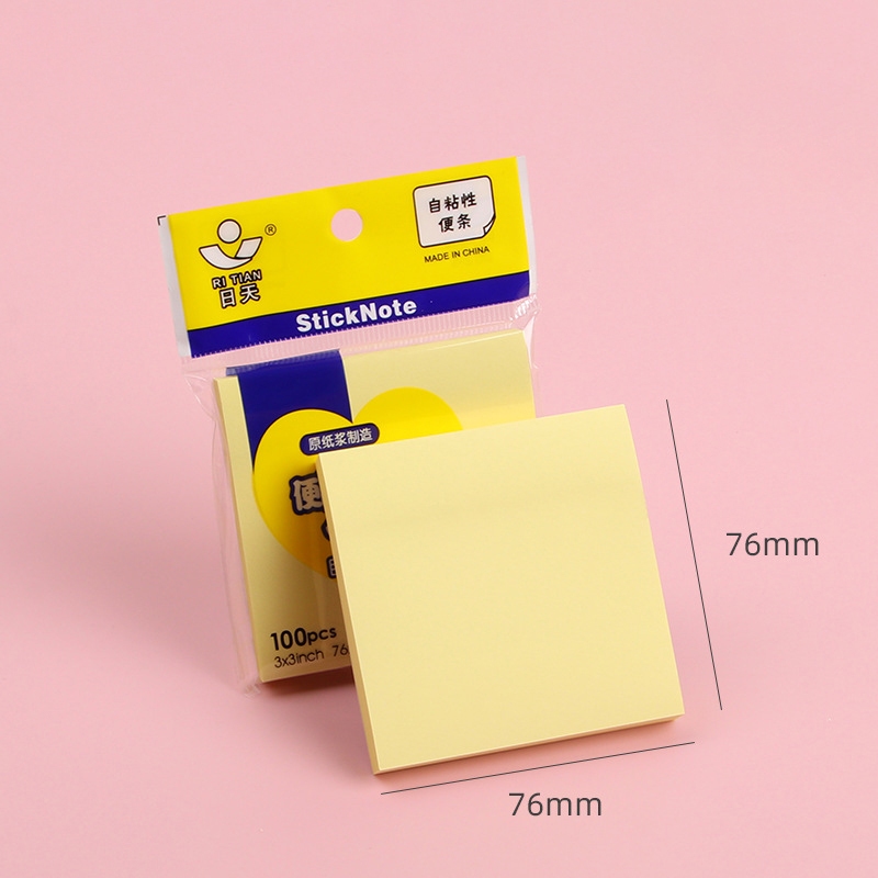 100 Sheets Morandi Color Sticky Note Memo Label Sticker Bookmarks ...