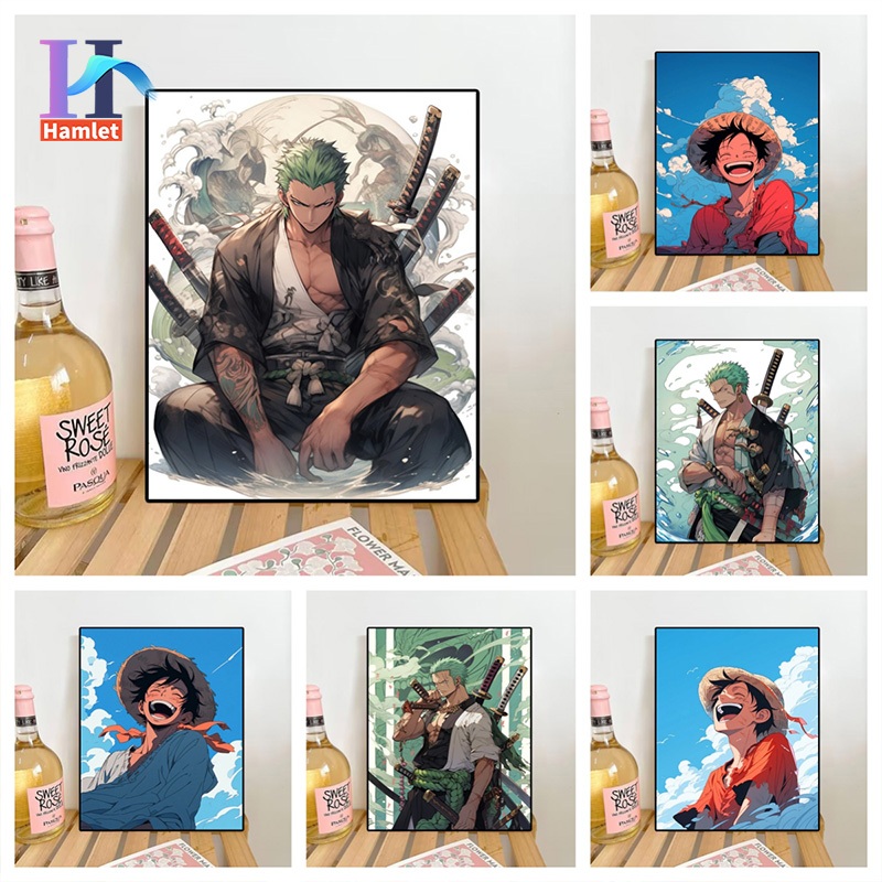 Hamlet【30*40cm】ONE PIECE/Roronoa Zoro/Monkey·D·Luffy/ paint by number ...