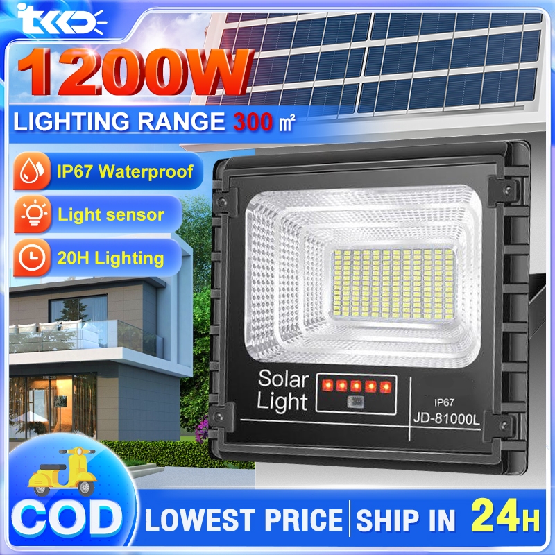 Lampu solar light 1200W lampu solar outdoor lighting spotlight IP67 ...