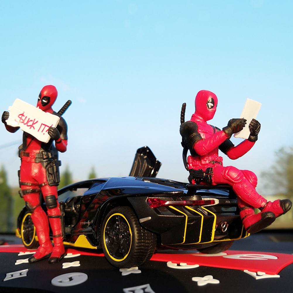 OM Cool Character Deadpool Action Figure Model Car Interior Ornament ...