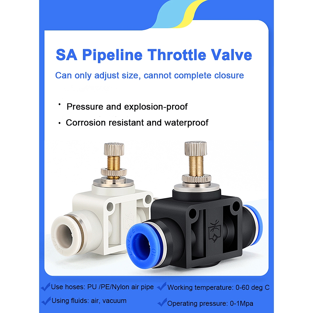 5Ea Pneumatic SA Gas Pipe Joint Throttle Valve Flow Regulation -4/6/8 ...
