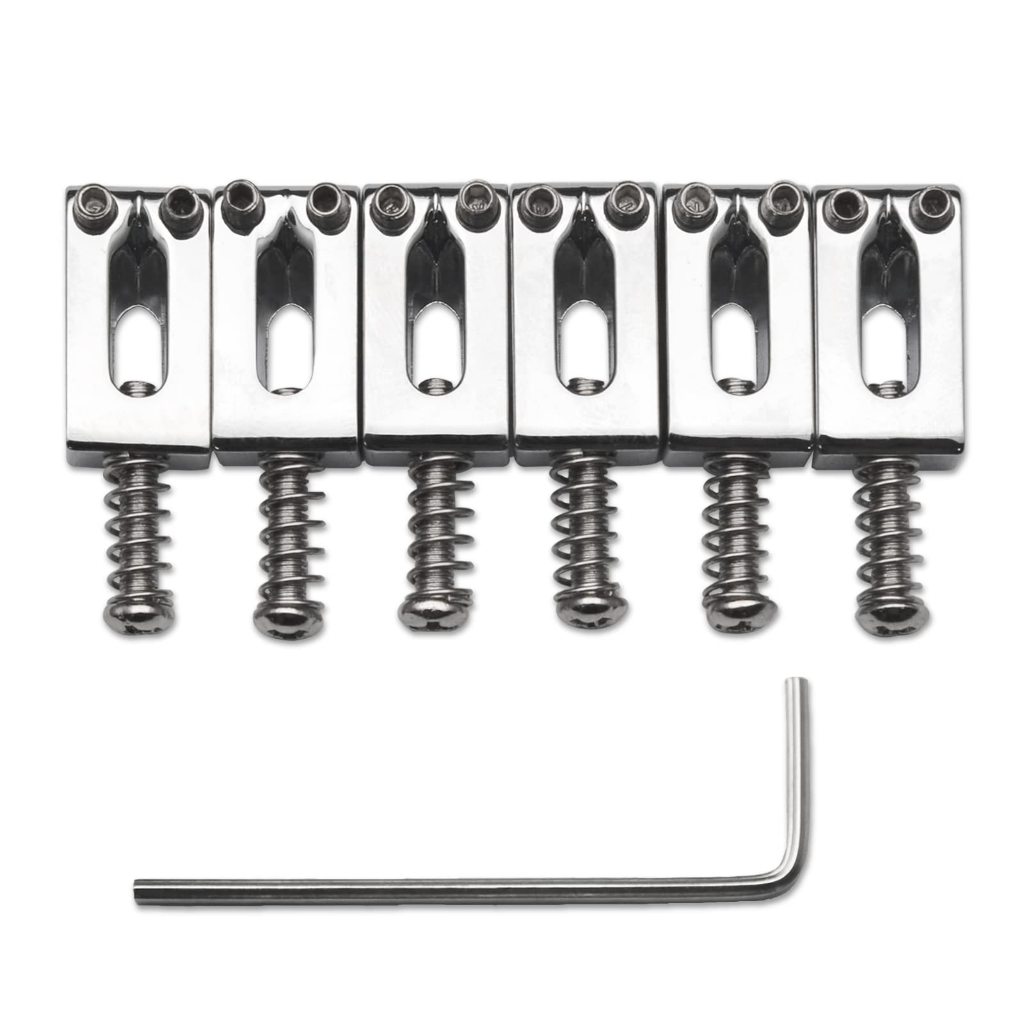 harpfeas 6Pcs Metal 10.5mm Guitar Tremolo Bridge Saddles for Fender ...