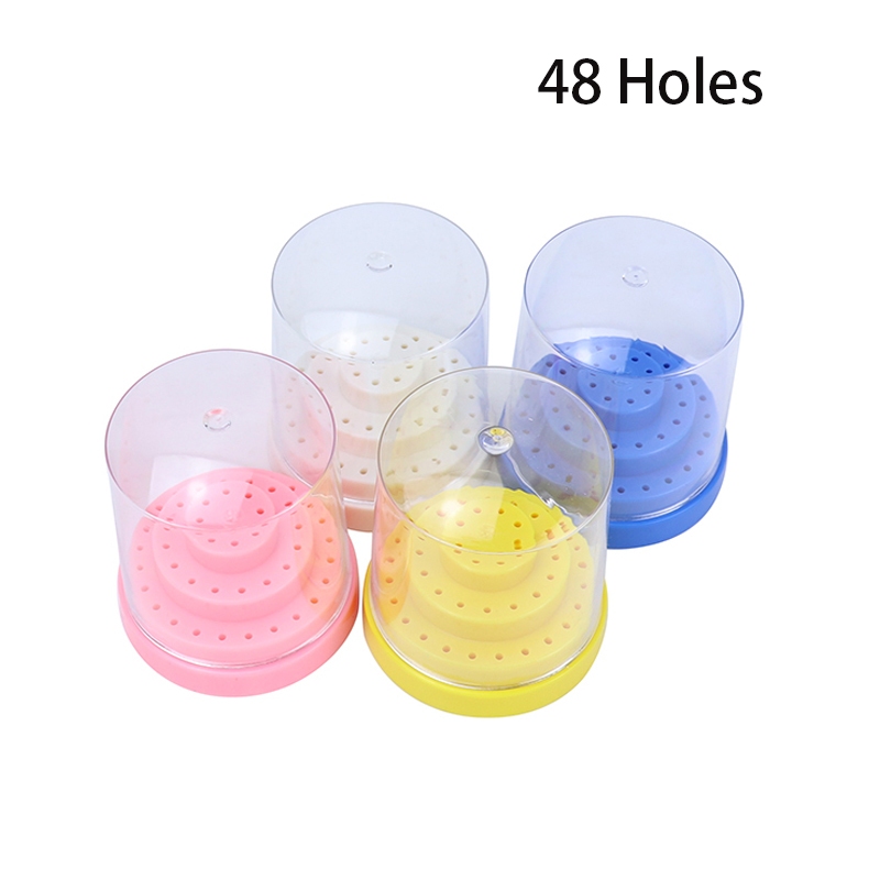 48 Holes Plastic Bur Holder Block Case Box Dental Lab Instrument ...
