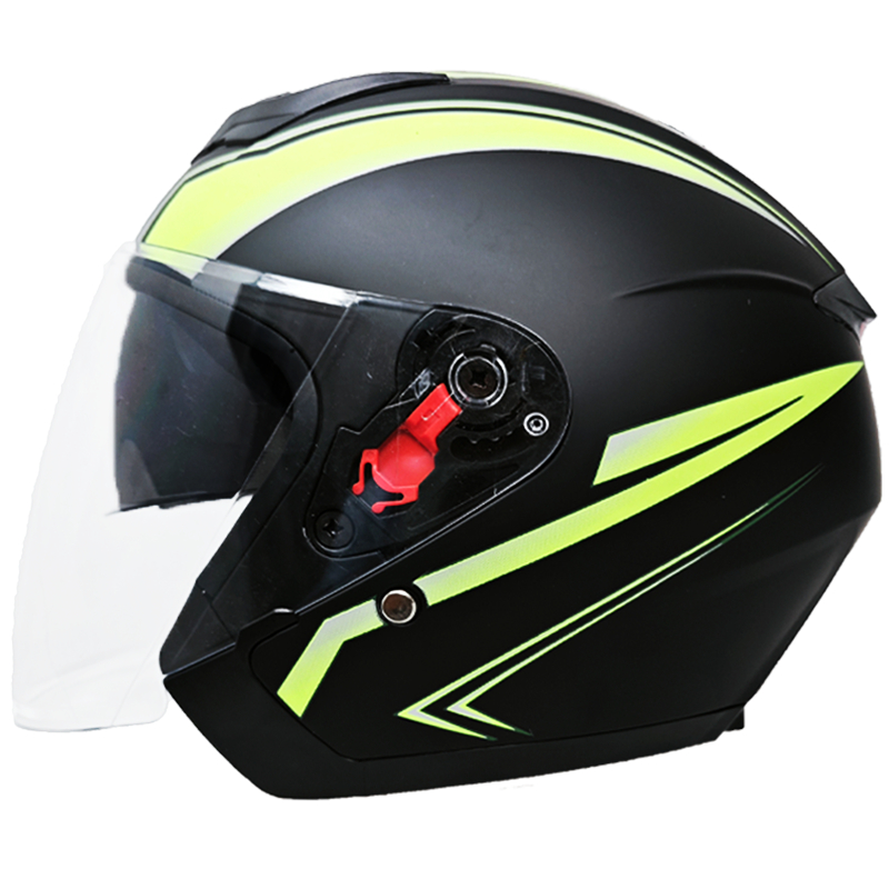 Dual Lenses Motorcycle Helmets Racing Helmet Off Road Motorbike 3/4 ...