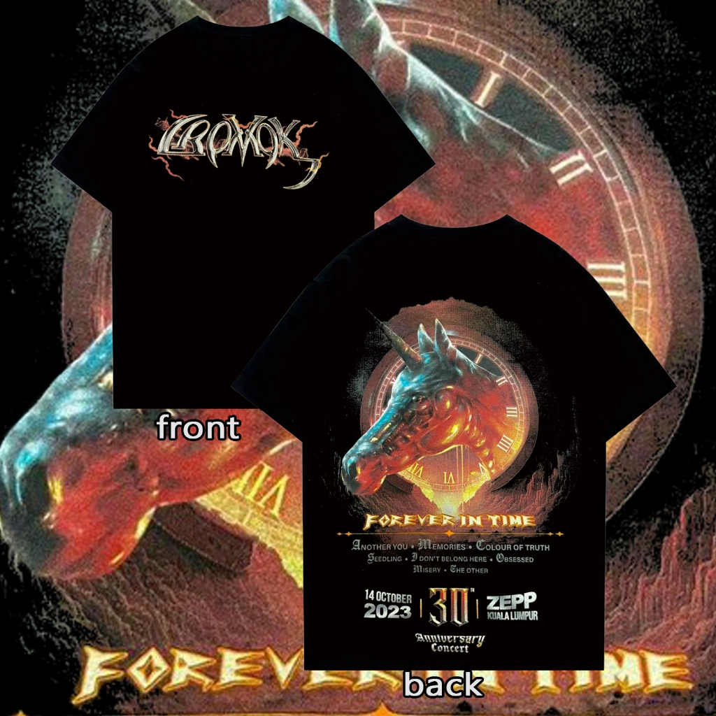 cromok forever in time 2023 rock band black t-shirt | Shopee Malaysia