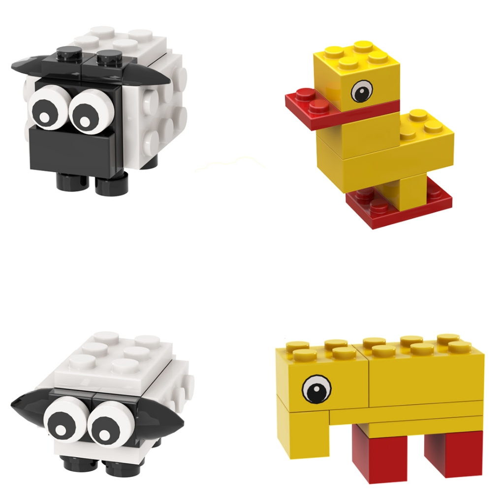 Sheep Duck Building Blocks MOC Kids Toys Collection Souvenir Classic ...
