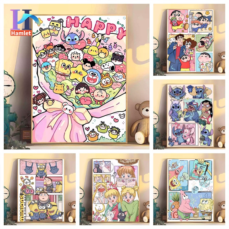 Hamlet【40*50cm】Crayon Shin-chan/SpongeBob SquarePants/Cartoon/paint by ...