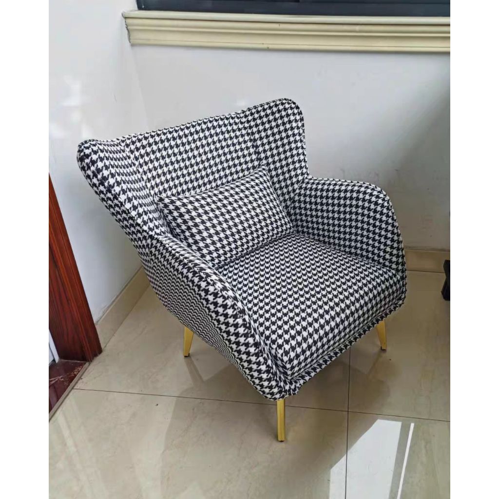 Houndstooth Influencer Lazy Sofa Single Chair Reclining Light Luxury ...