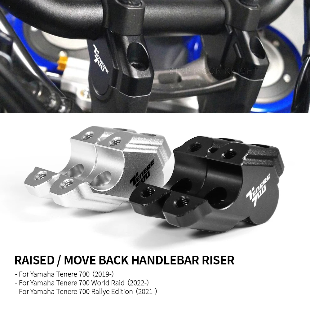 CNC Handlebar Riser Clamp For YAMAHA TENERE 700 Tenere700 World Raid ...