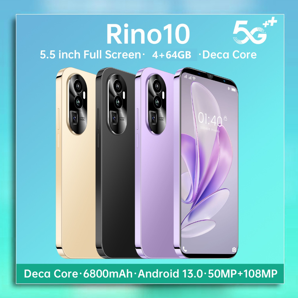 NEW Rino10 4G/5G Smartphone 5.5inch Ultra-Clear Screen Memory 4GB RAM+ ...