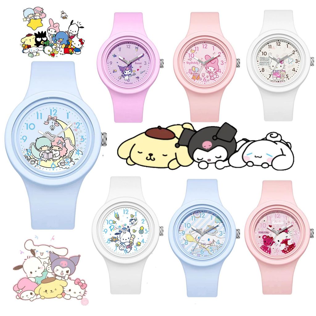 Sanrio Kuromi Hello Kitty Watch My Melody Cinnamoroll Anime Figure ...