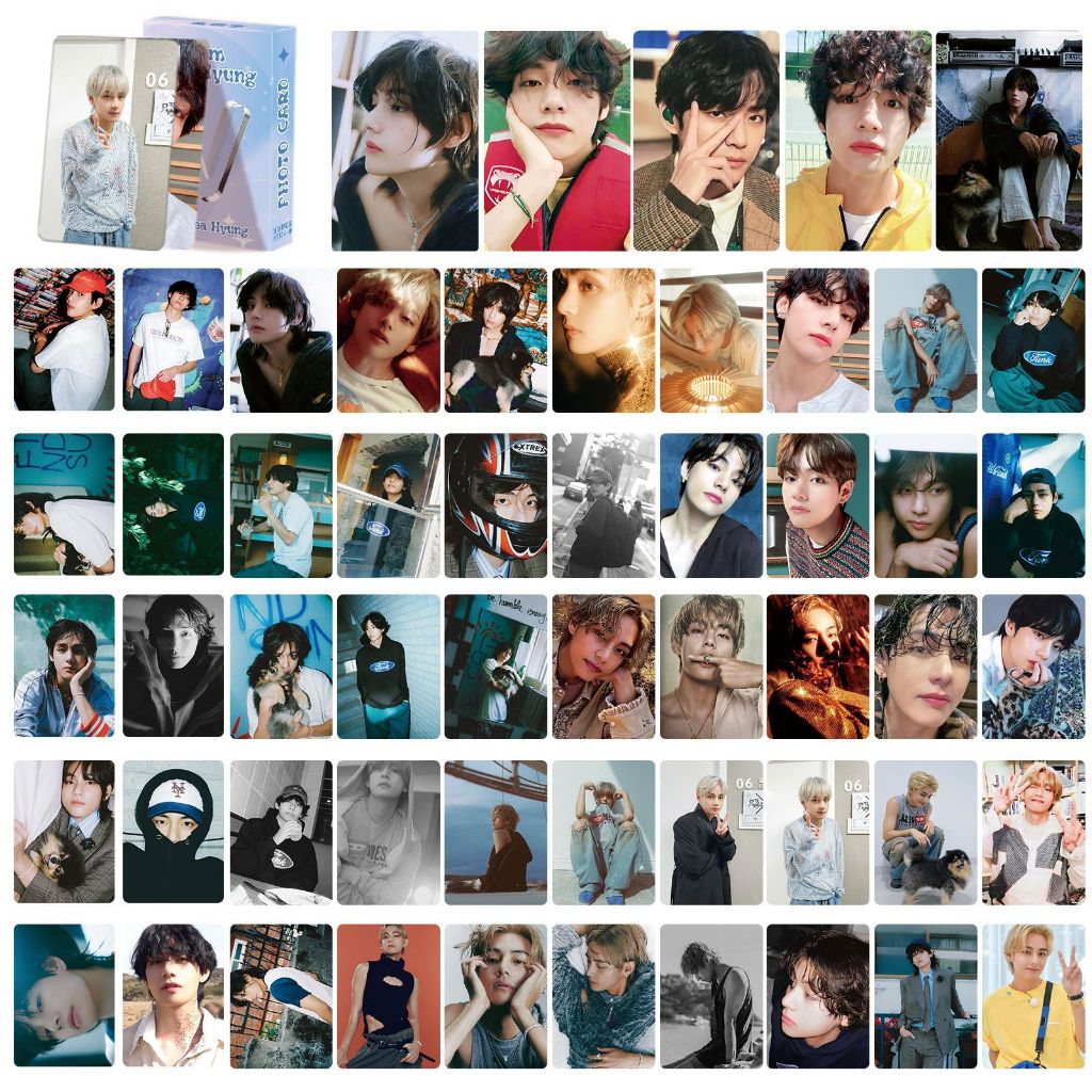 55pcs/box V Kim Tae Hyung Solo Album Layover Photocards Lomo Cards BT-S ...