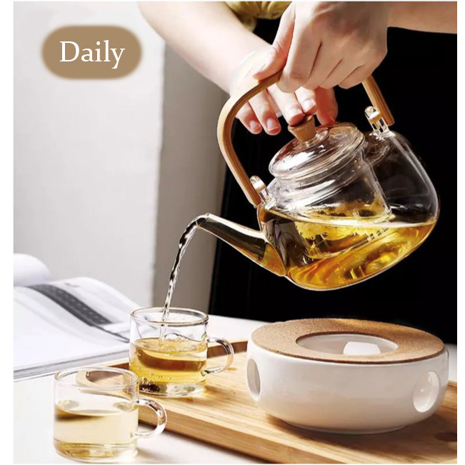 [Available in stock in Malaysia]1000ml Japanese wooden handle glass ...