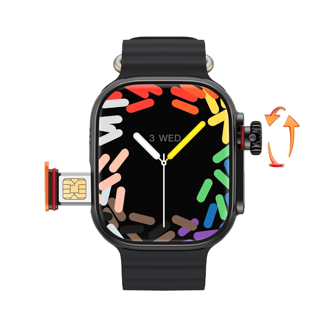 Android Smart Watch With SIM Card Slot Wifi Camera 4G Smartwatch Ultra ...