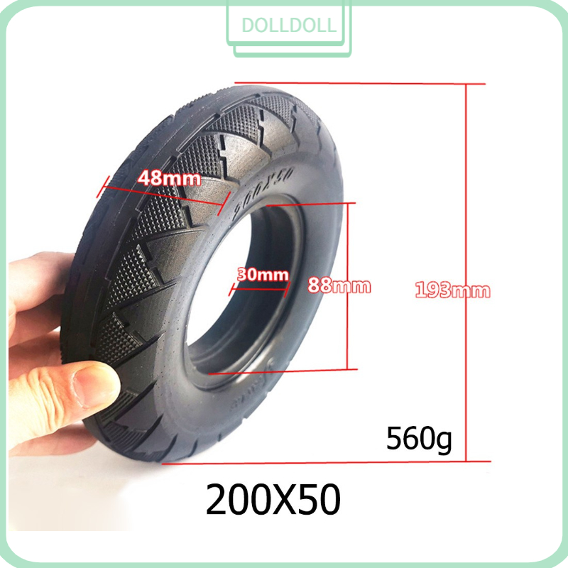 200X50 Solid Tire UK Electric Scooter 8In Solid Tire Rubber Anti-skid ...