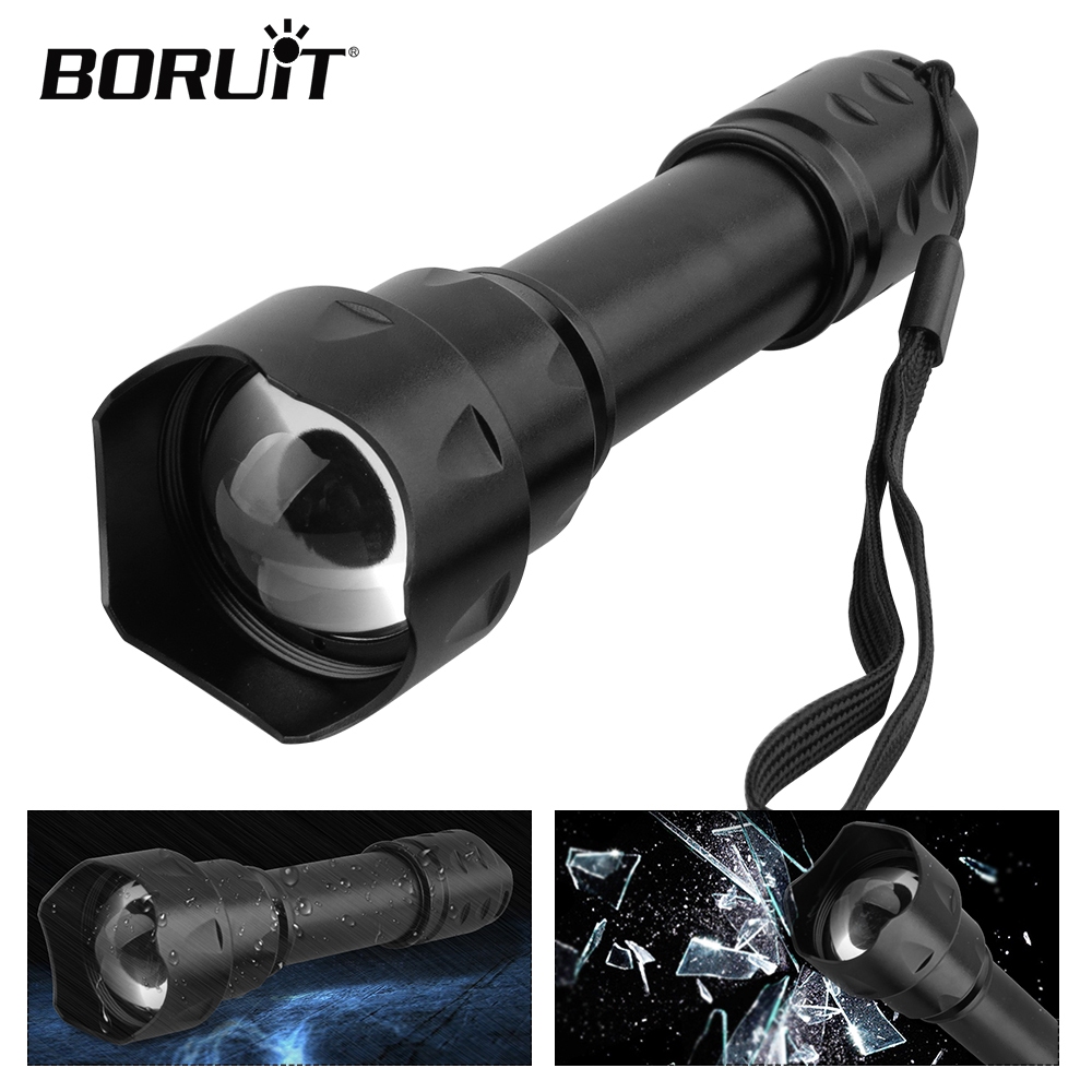 BORUiT T20 Infrared IR 850nm Night Vision LED Tactical Flashlight Zoom ...
