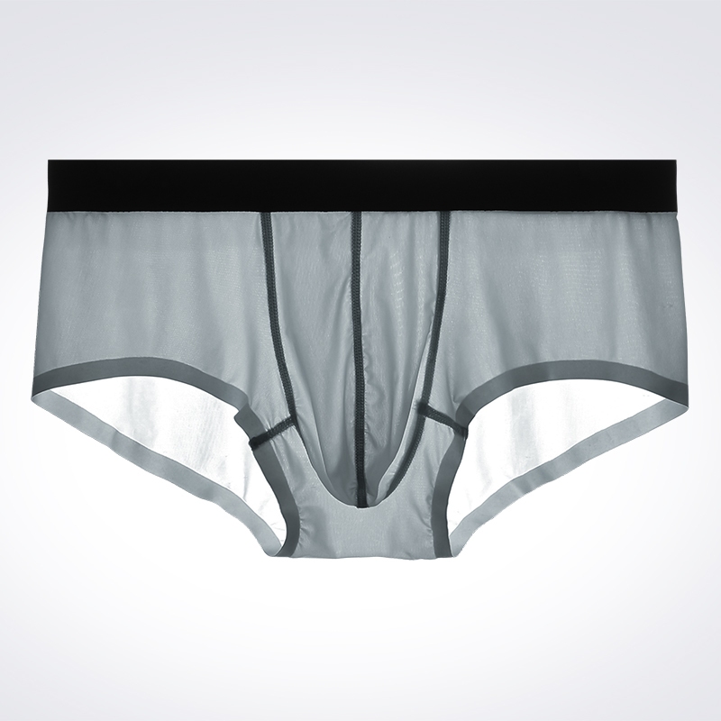 Men Ice Silk Underwear Mens Seamless Boxer Summer Thin Style