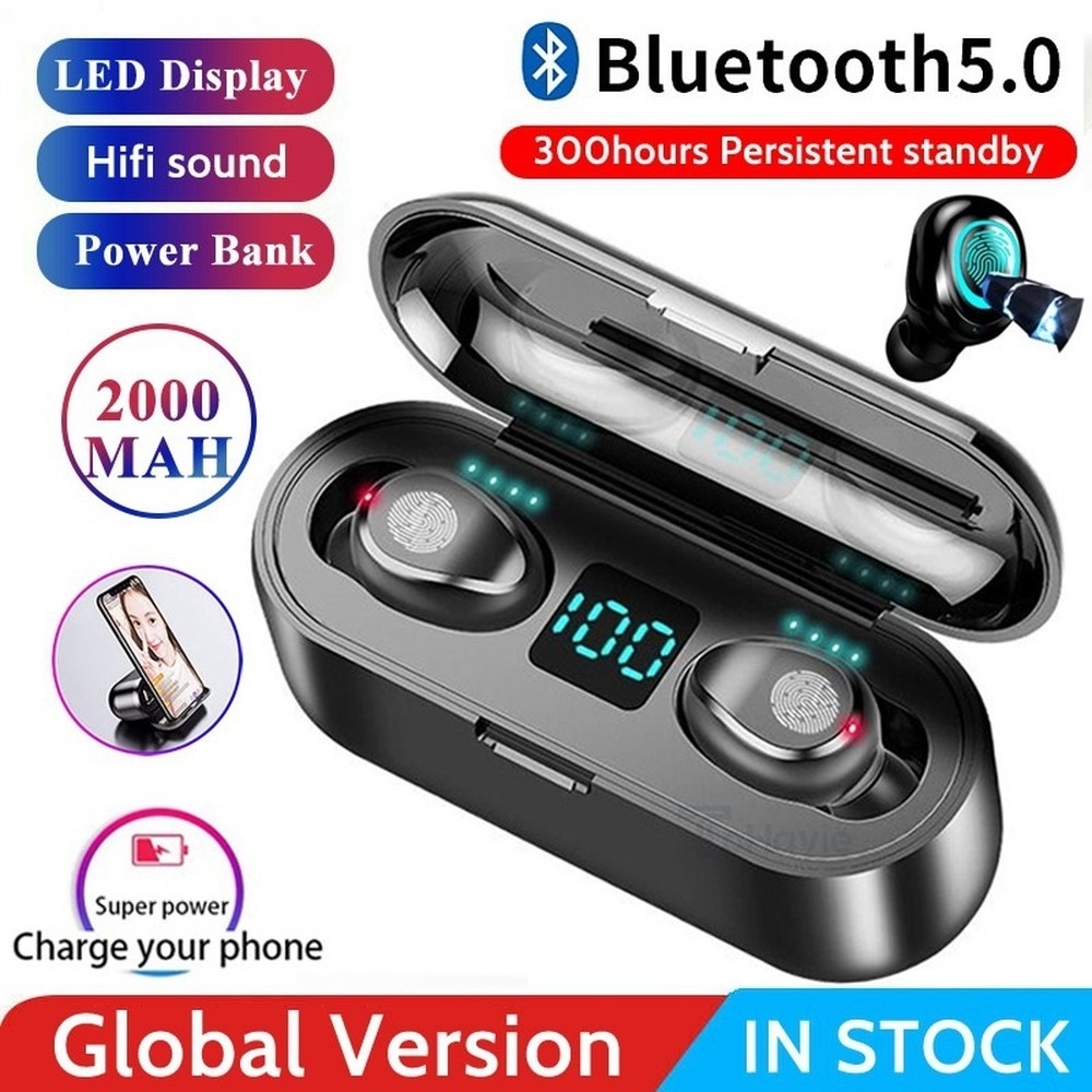 F9 Mini Smart Touch TWS Wireless Earbuds Bluetooth Earphone with ...
