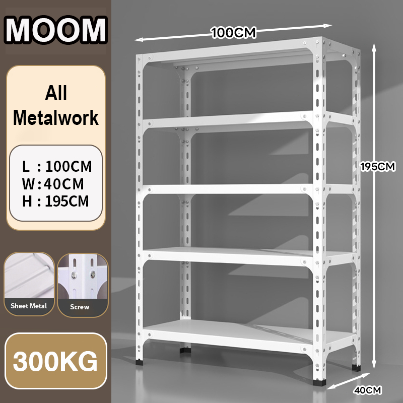 MOOM rak besi bertingkat Metal Rack 60/80/120CM Strong Load-Bearing ...