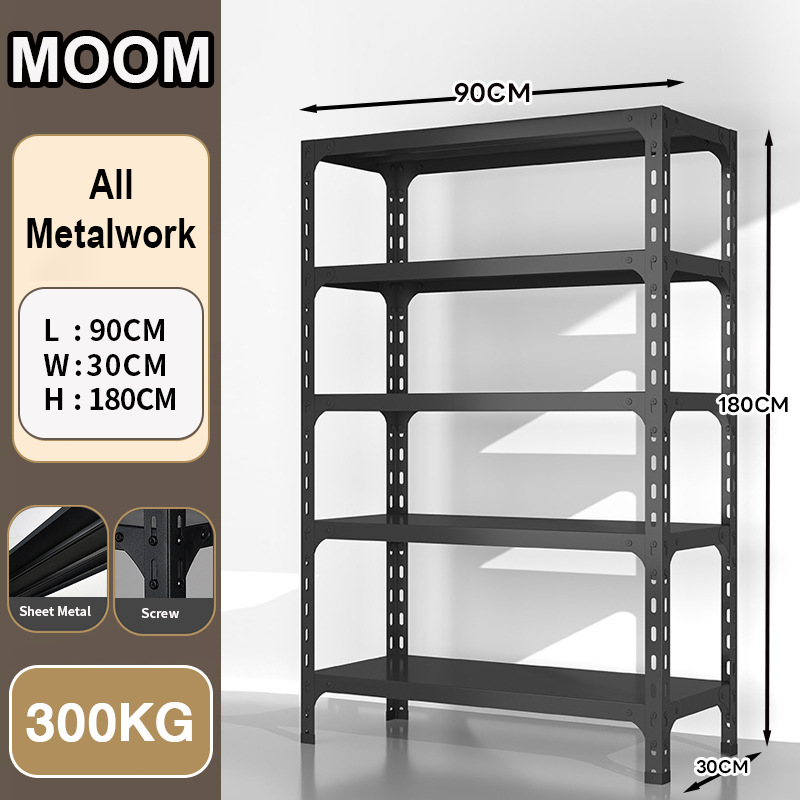 MOOM rak besi bertingkat Metal Rack 60/80/120CM Strong Load-Bearing ...