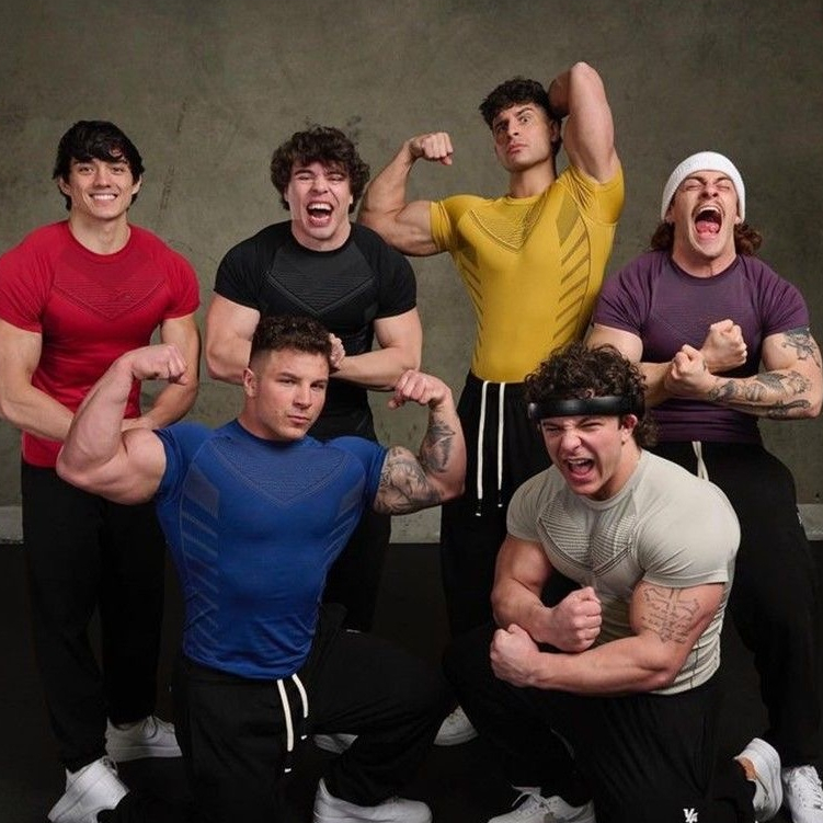 YOUNGLA MEN"S SUPERHERO COMPRESSION TEES Antibacterial deodorization ...