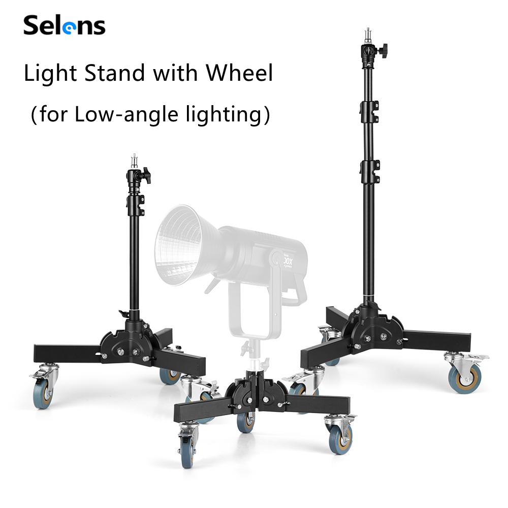 Selens Photography Floor Light Stand With Wheels Foldable Stand for Studio Lighting | Shopee ...