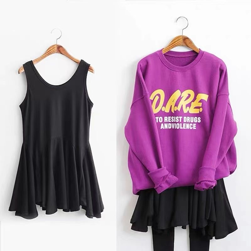 Women Inner Skirt Extender Summer A-line Dress Fake Hem Cotton Long ...