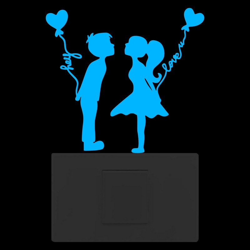 Romantic Lover Glow Sticker Boy Girl Fall in Love Luminous Sticker ...