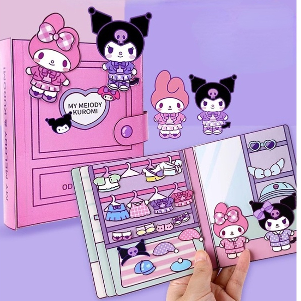Quiet Book Sanrio Educational Homemade Kuromi Book Melody Quiet Book ...