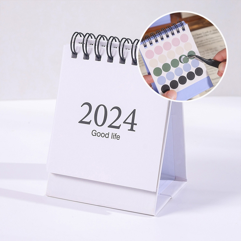 Calendar Mini Sticker Desk Calendar 2024 Small Desk Calendar Desktop ...