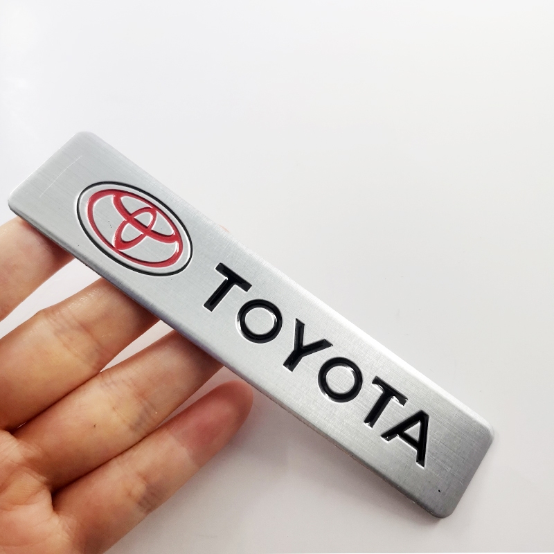 1 x Aluminum TRD TOYOTA Logo Car Auto Decorative Rear Emblem Badge ...
