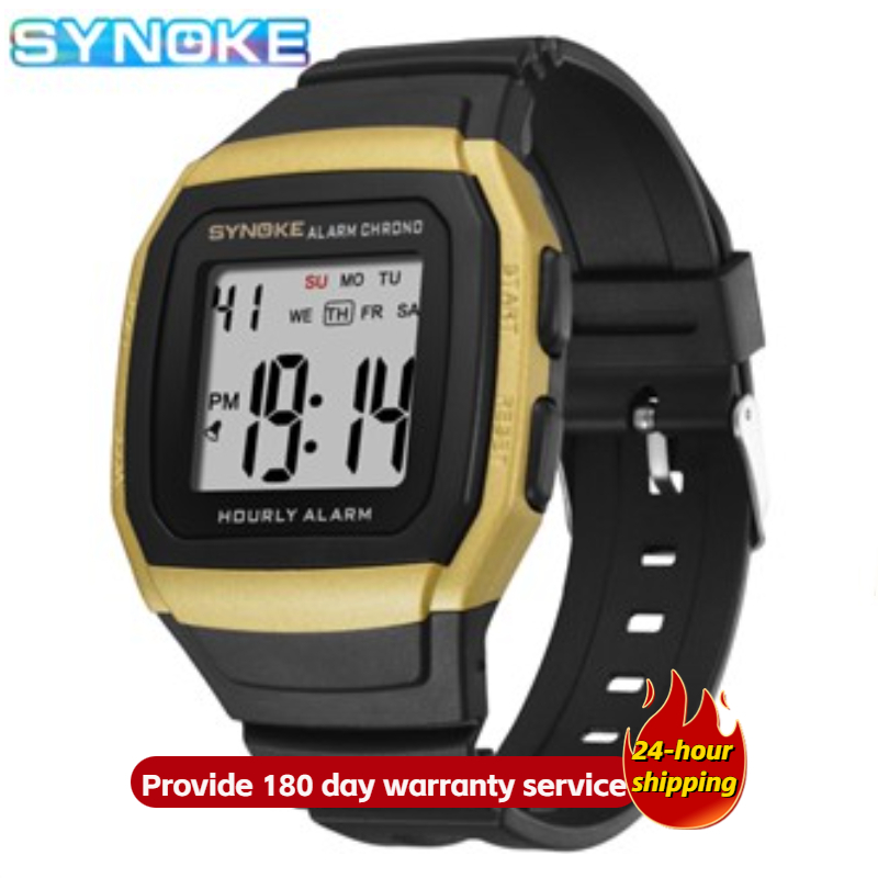 SYNOKE Men Wrist Watch 12/24 Hour Multifunction Electronic Digital ...