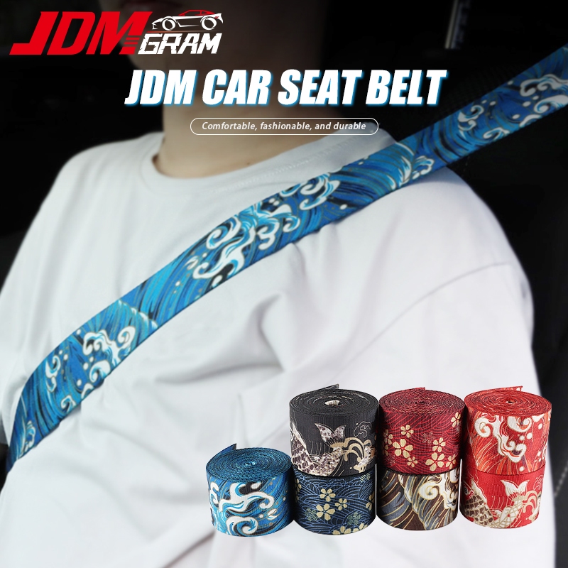 JDMGRAM JDM Car Seat Belt 3.6m Auto Seat Safety Protector Strap ...